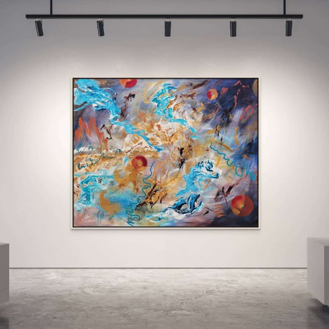 Australian Abstract Artist Mitch Miller Painting ~ 'Meteoric'