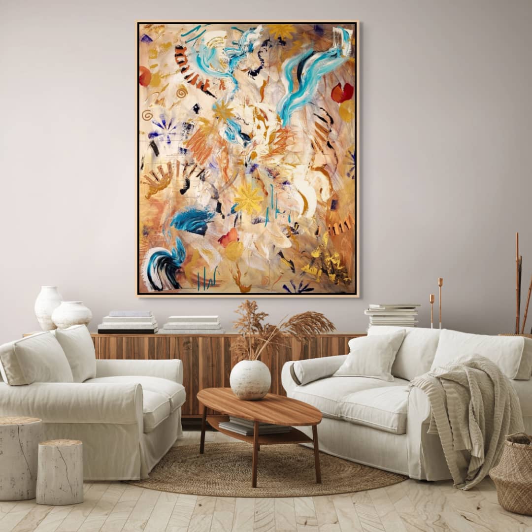 Australian Abstract Artist Mitch Miller Painting ~ 'Reminiscence'
