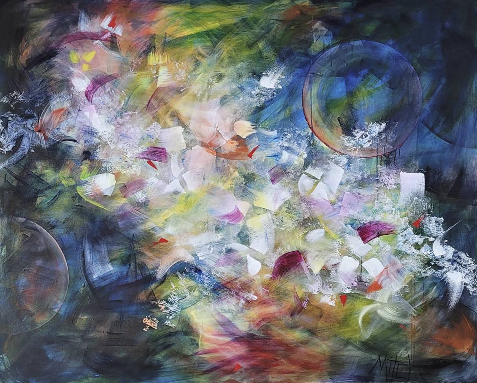 Australian Abstract Artist Mitch Miller Painting ~ 'The Music I Hear'