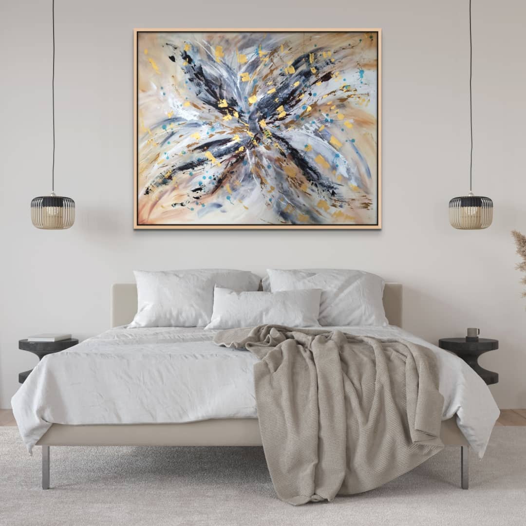 Australian Abstract Artist Mitch Miller Painting ~ 'Golden'