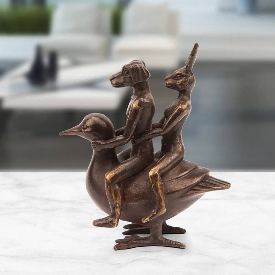Gillie and Marc Sculpture ~ 'Duck Riders in Love' (Pocket) (Sold)