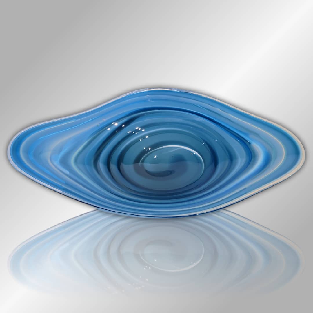 Grant Donaldson Glass ~ 'Bay Coolamon Platter' (Sold)