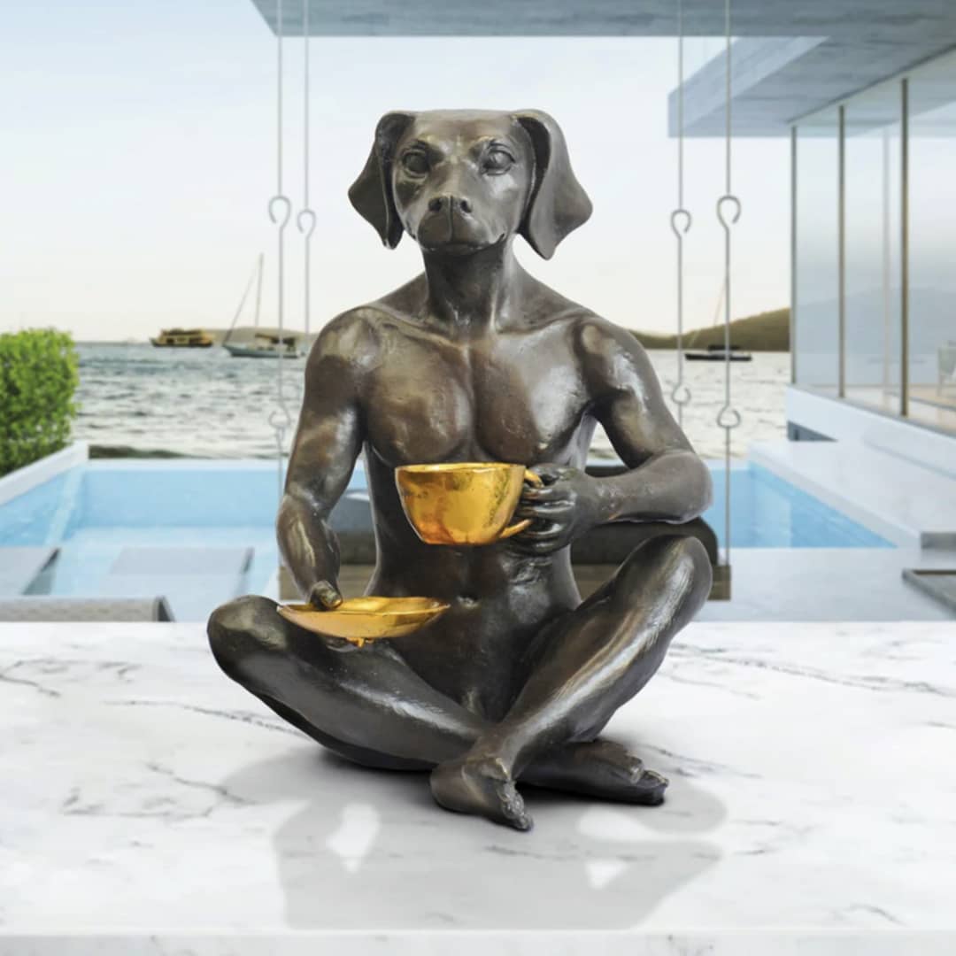 Gillie and Marc Sculpture ~ 'He Looked Into Her Eyes as He Drank His C