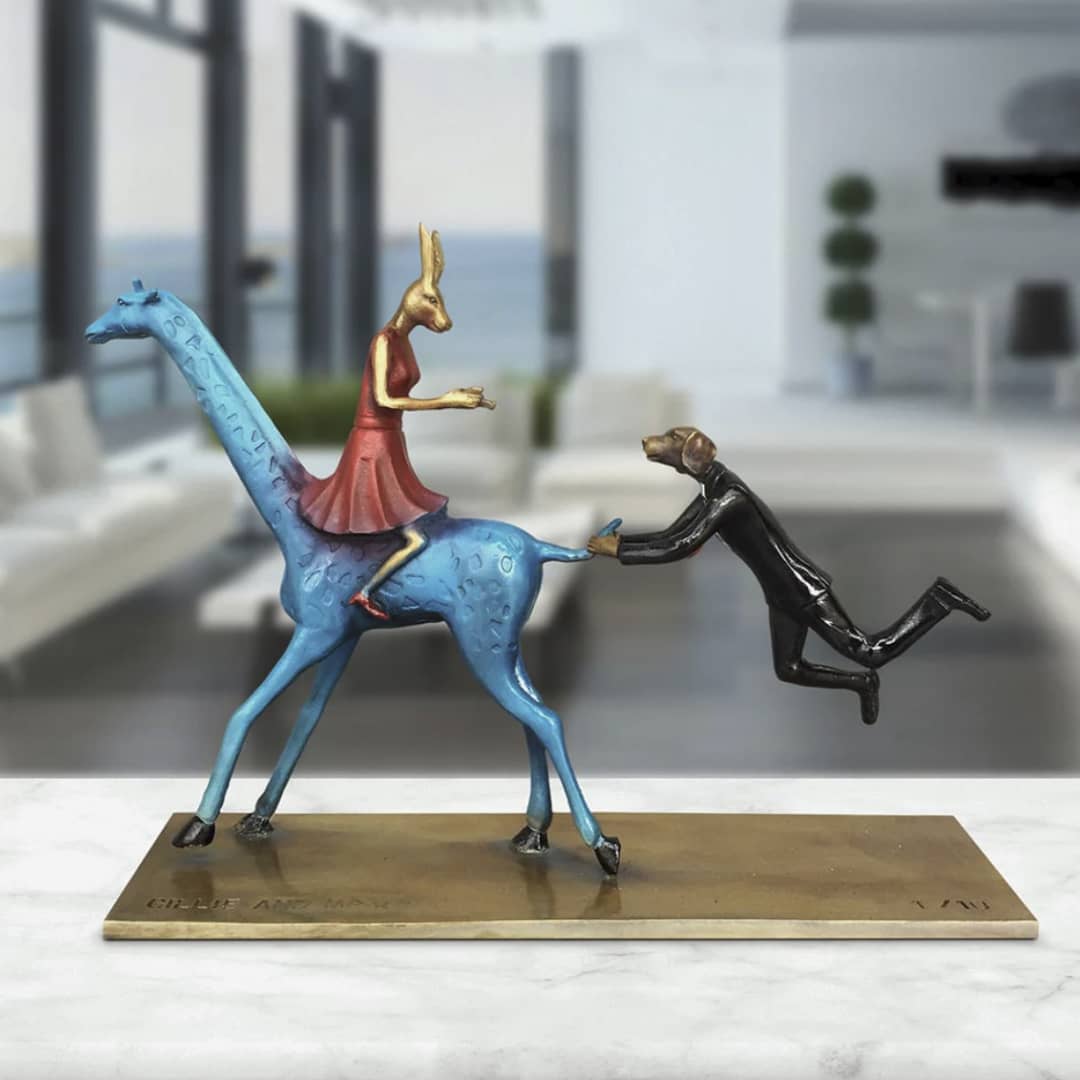 Gillie and Marc Sculpture ~ 'They Loved a Wild Adventure Everyday of t