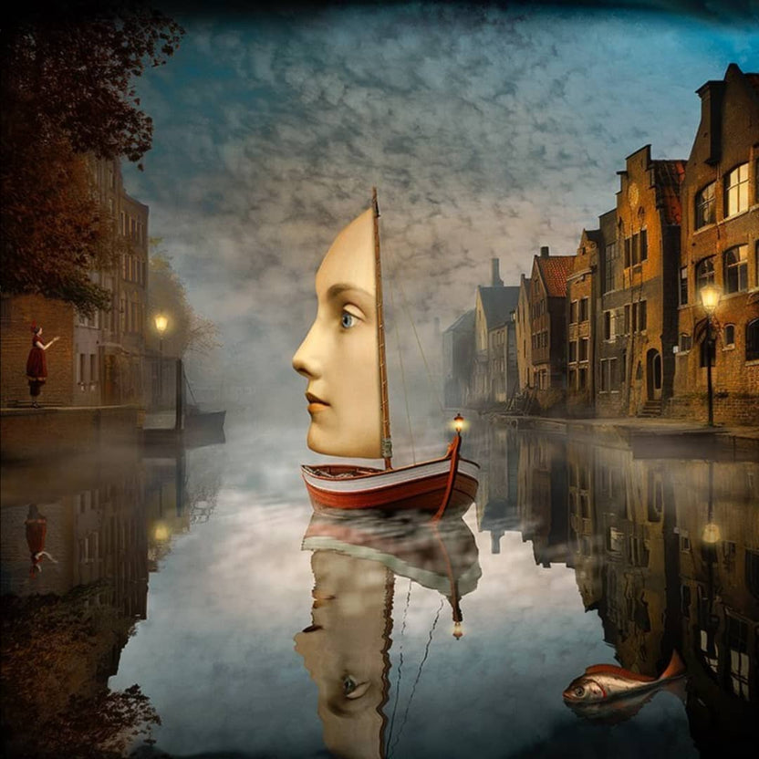 Maggie Taylor Art ~ 'Transport of Delight' 22" (Framed)