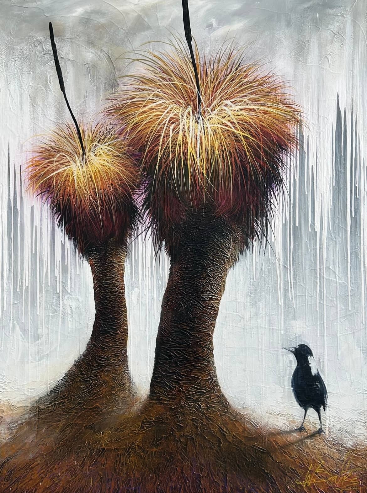 Warren Salter Painting ~ 'The Rains are 'ere Maggie' (Sold)