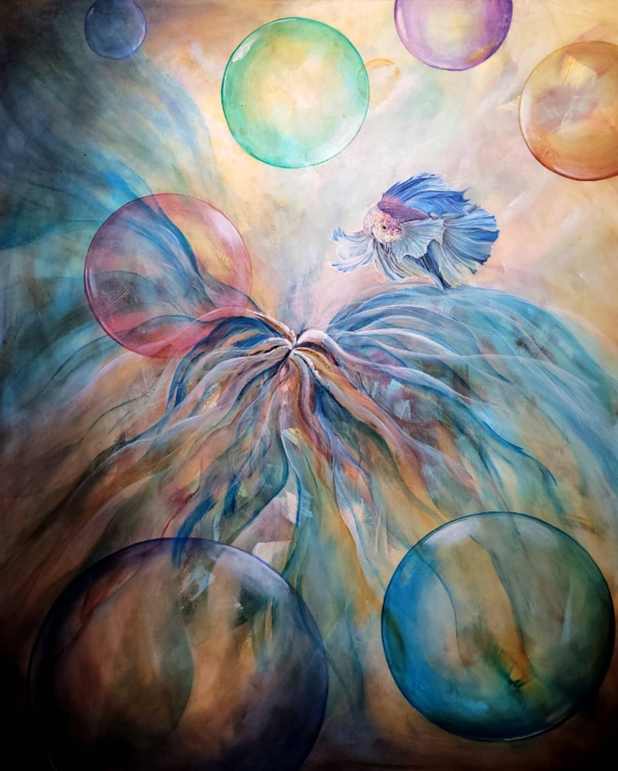 Australian Abstract Artist Mitch Miller Painting ~ 'In the Splendour'