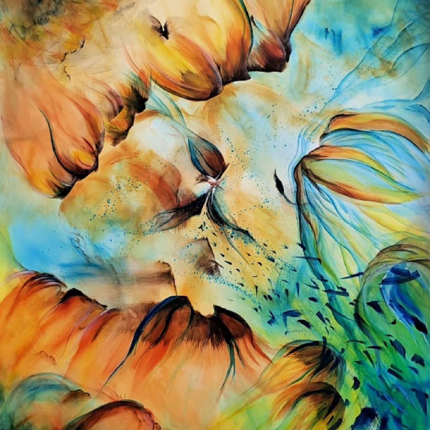 Australian Abstract Artist Mitch Miller Painting ~ 'Serendipity'