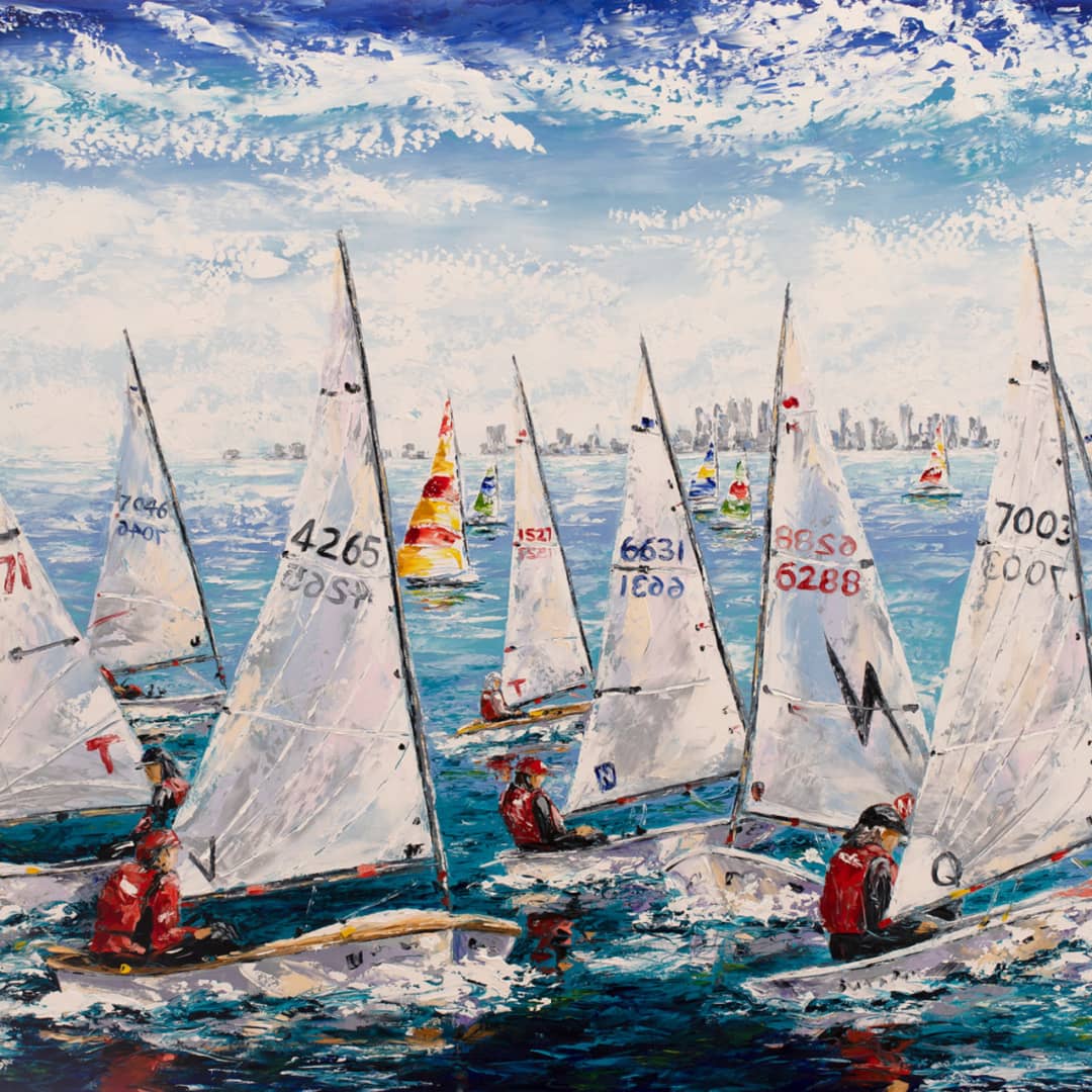 Esther Shohet Painting ~ 'Across the Bay' (Sold)