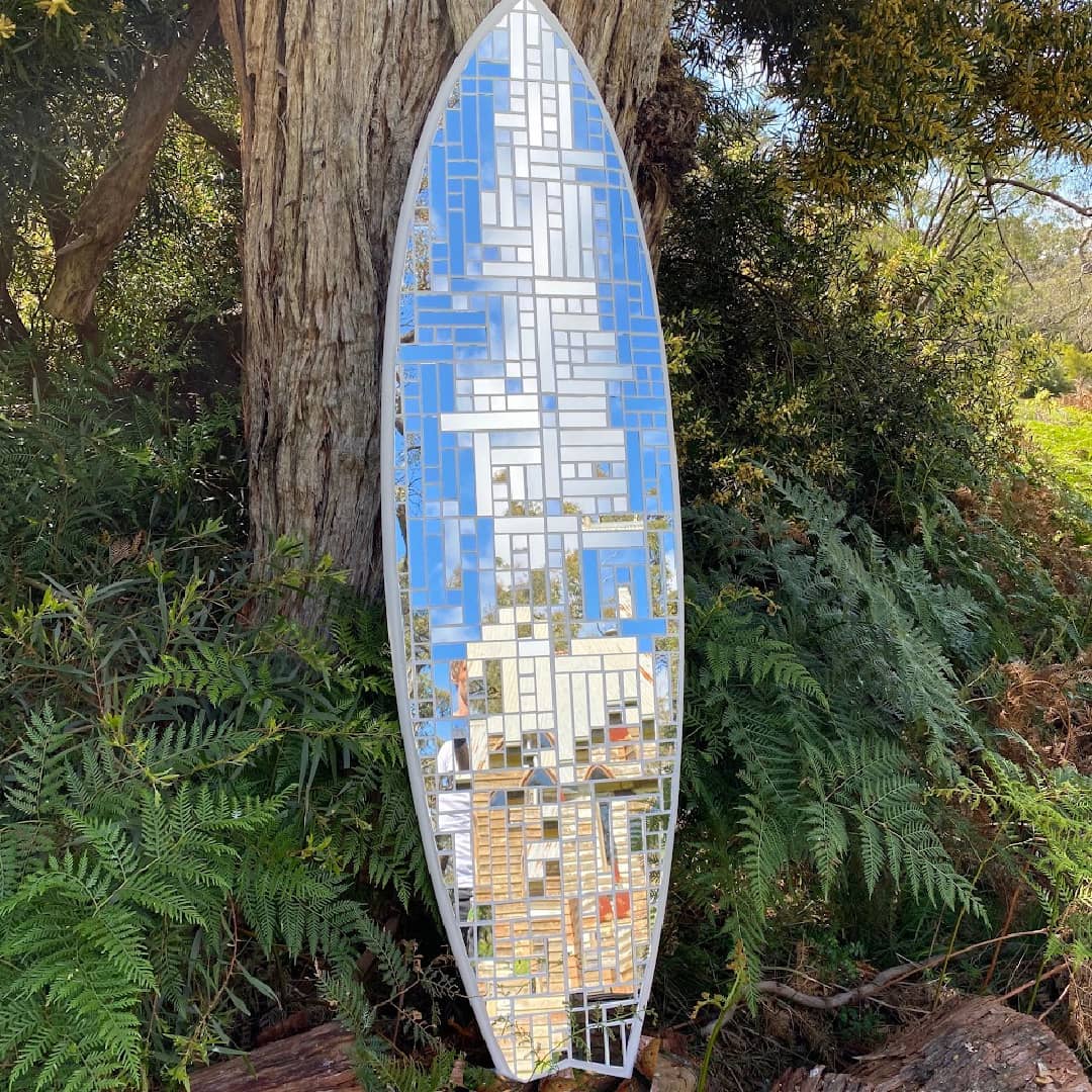 Jimmy Huddle Mosaic Surfboard ~ 'Message from the Deep' (Sold)