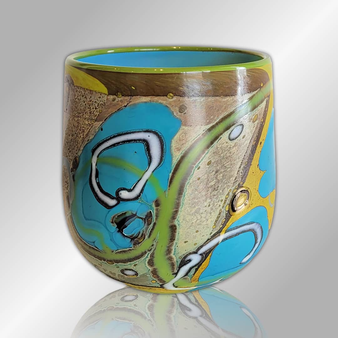 Anne Clifton Glass ~ 'Vetrograph in Mustard' (Sold)
